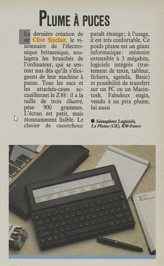 Les inventions de Clive Sinclair, célèbre pour son ZX80 ...